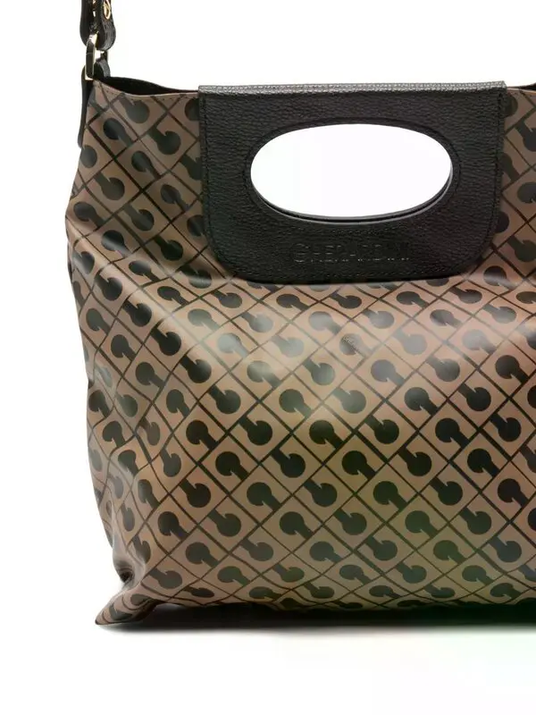 GHERARDINI Monogram-print Cut-out Tote Bag