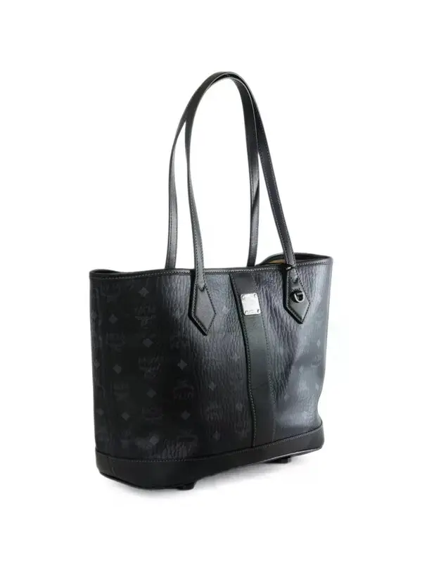 Mcm Small New Liz Monogram-print Tote Bag - Black