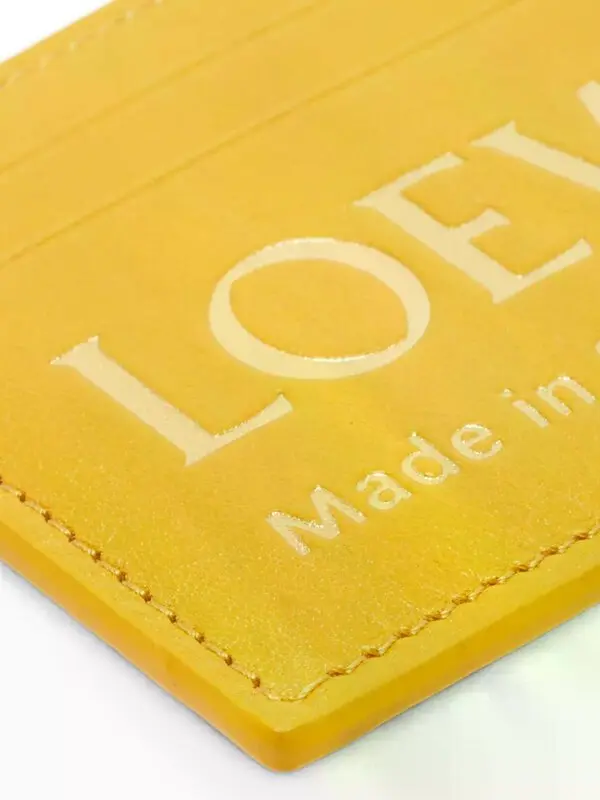 Loewe 2023 Logo-detail Leather Card Holder