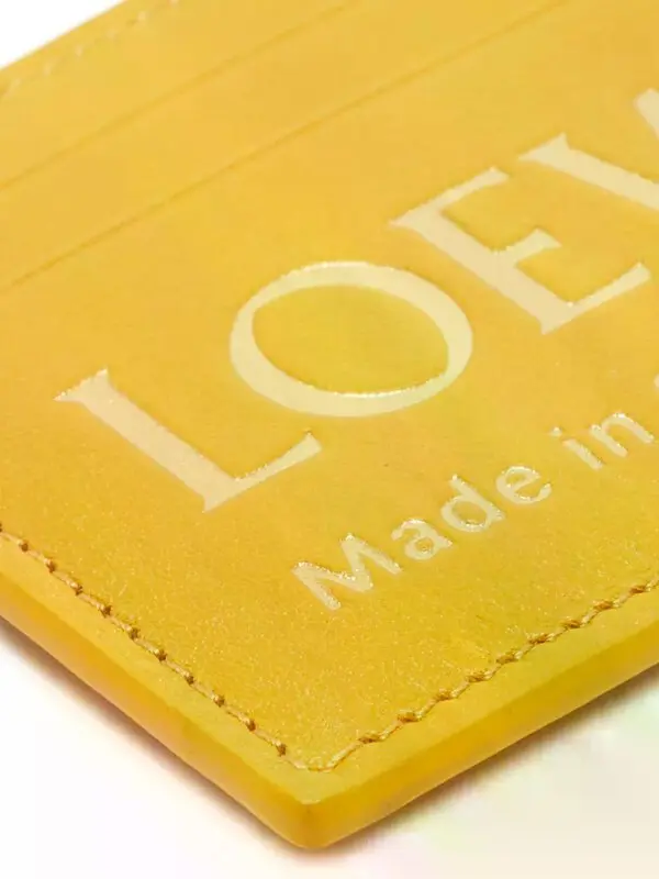 Loewe 2023 Logo-detail Leather Card Holder