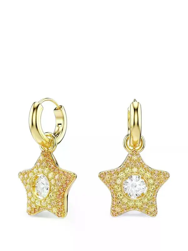 SWAROVSKI Sublima Star Pendant Hoop Earrings