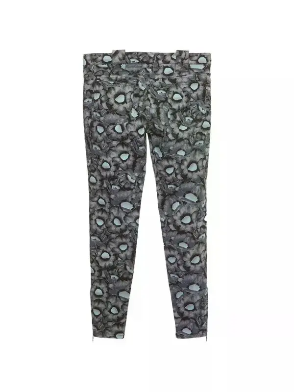 Kenzo Floral-print Ankle-zip Jeans
