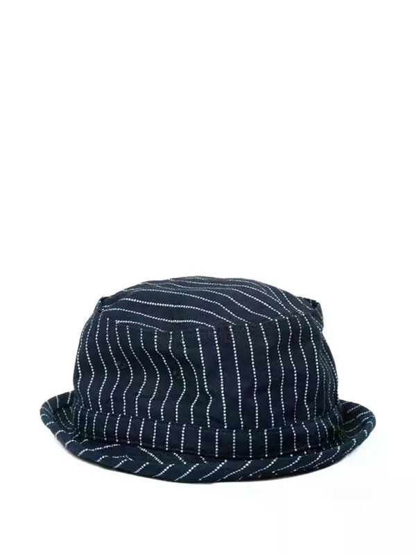 SUGAR CANE JEANS Stripe-pattern Bucket Hat