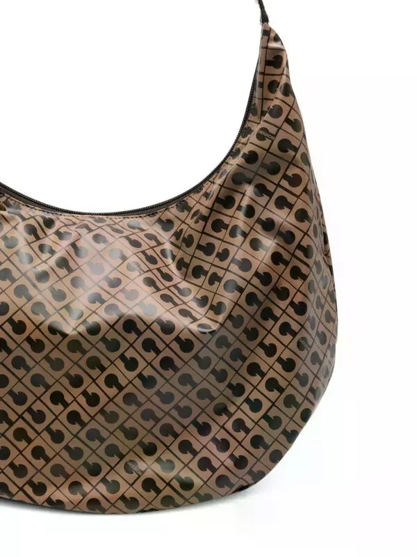 GHERARDINI Monogram-print Shoulder Bag - Neutrals