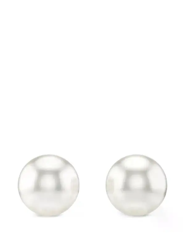 SWAROVSKI Matrix Crystal-pearl Stud Earrings - Silver