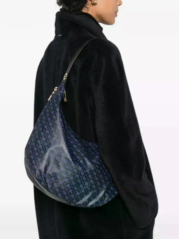 GHERARDINI Logo-print Shoulder Bag - Black
