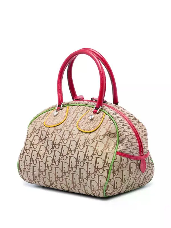 Dior 2004 Diorissimo Trotter Canvas Rasta Handbag