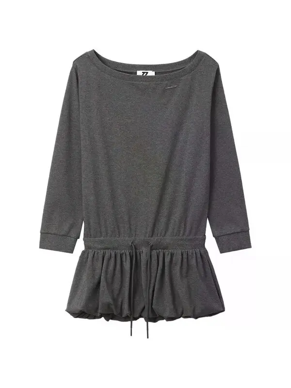 Izzue Off-shoulder Bubble-hem Mini Dress