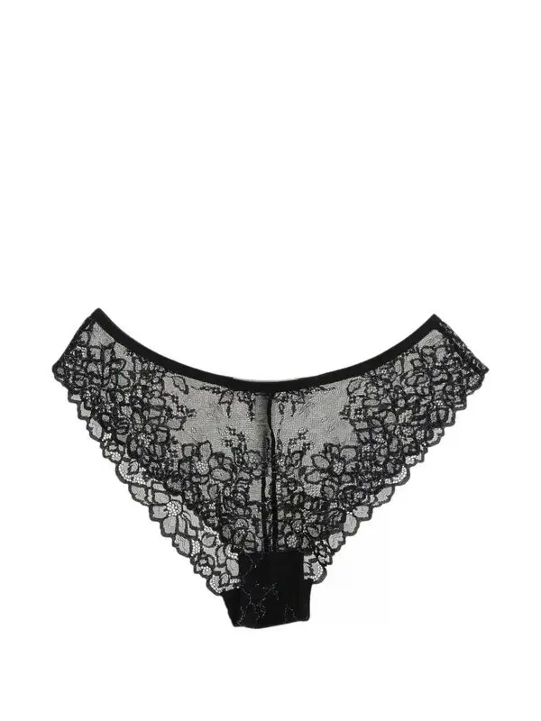 Stella McCartney Macramé Lace Briefs With Lurex Details - Black