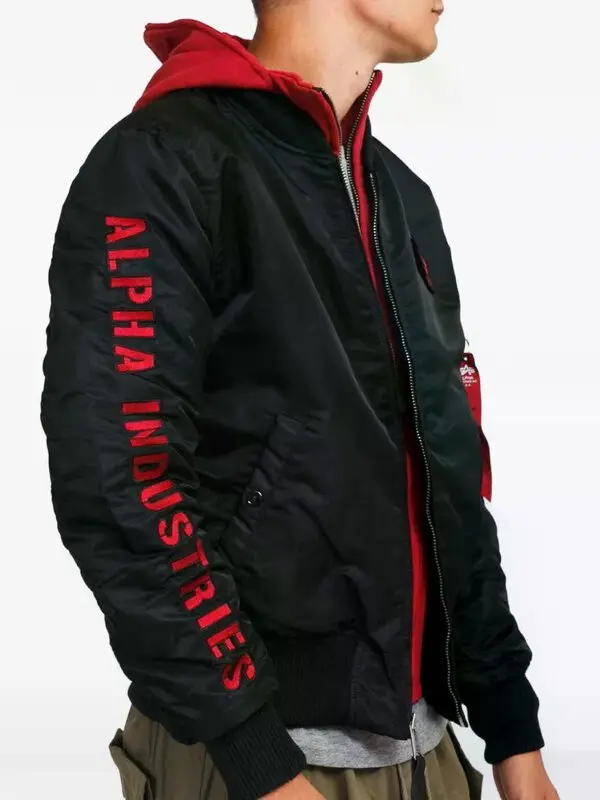 Alpha Industries Ma-1 D-tec Logo-print Hooded Bomber Jacket