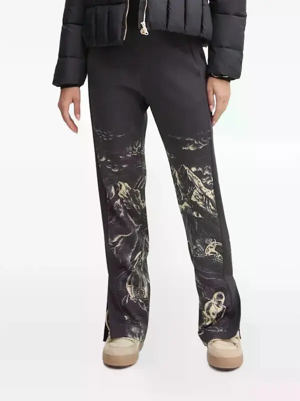 SPORTALM Graphic-print Side-slit Track Pants