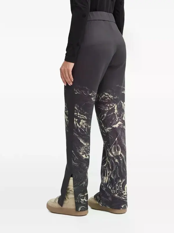 SPORTALM Graphic-print Side-slit Track Pants