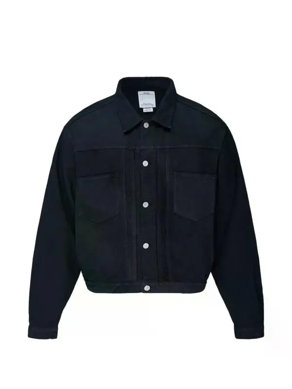 Visvim Chore Jkt G.cords Pleated-detail Denim Jacket - Black