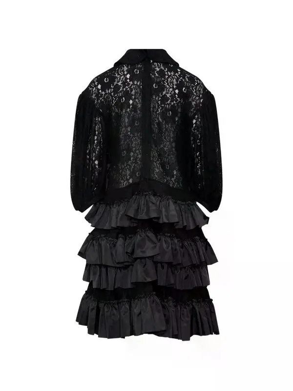 Comme Des Garçons Ruffle Lace Midi Dress