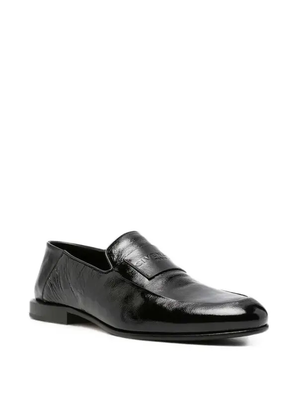 Givenchy Leather Loafers With Logo Plaque
