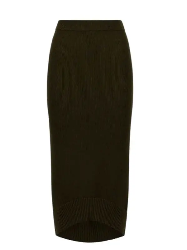 Victoria Beckham Fitted Skirt - Green