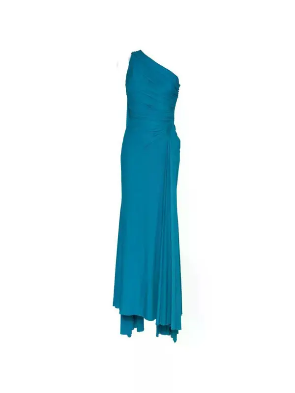 HERVE L. LEROUX Asymmetric Cape-sash Gown