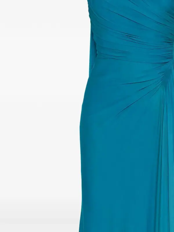 HERVE L. LEROUX Asymmetric Cape-sash Gown
