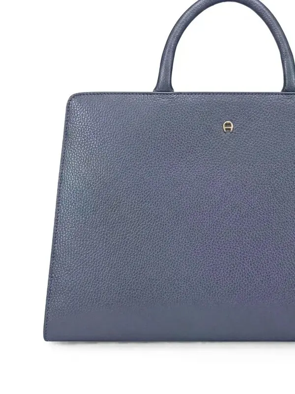 AIGNER Cybill Pebbled-leather Tote Bag
