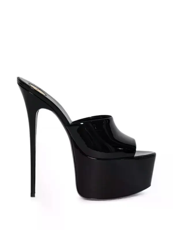 Saint Laurent Kika Patent Platform Mules