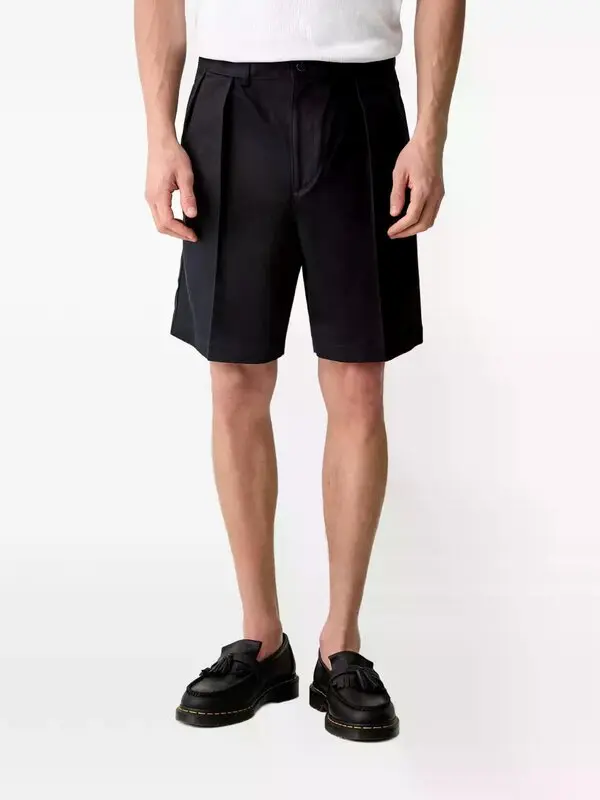 WACKO MARIA Pleated Logo-patch Shorts