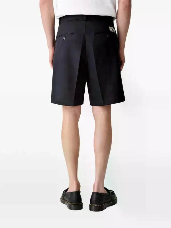 WACKO MARIA Pleated Logo-patch Shorts