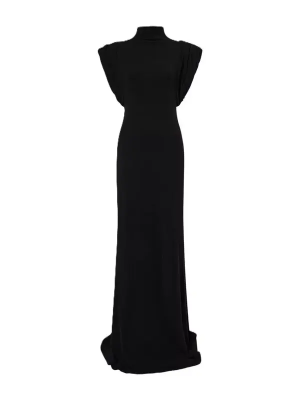 MUGLER Draped Sleeveless Gown