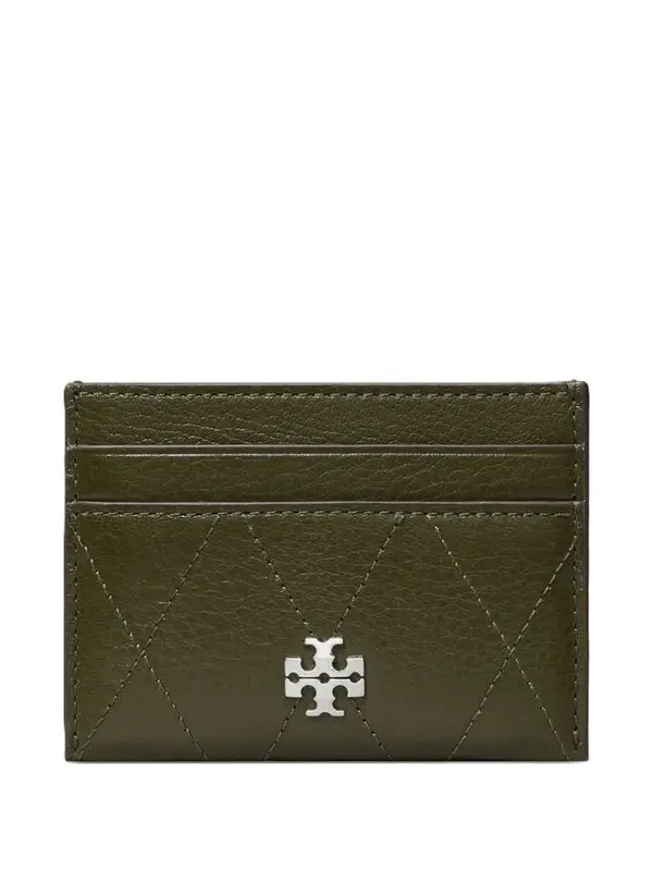 Tory Burch Charlie Quilted Card Case - Green