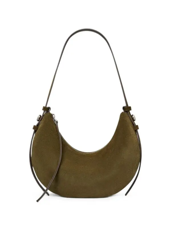 Tory Burch Romy Suede Half Moon Bag - Green