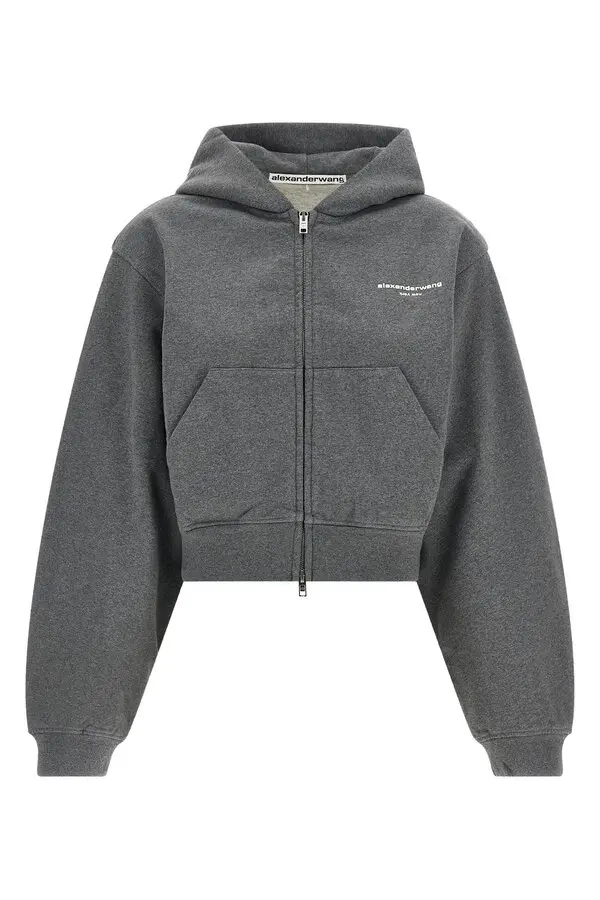 Alexander Wang Zip-up Hoodie - Gray