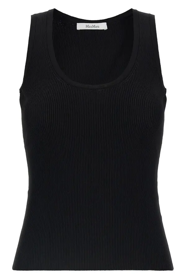 Max Mara Editta Ribbed Tank Top - Black