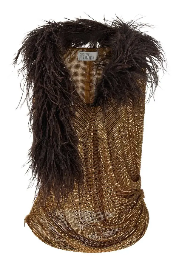 Giuseppe Di Morabito Mesh And Feather Top