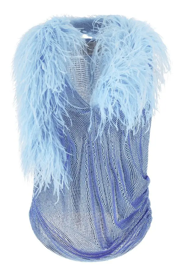 Giuseppe Di Morabito Mesh And Feather Top