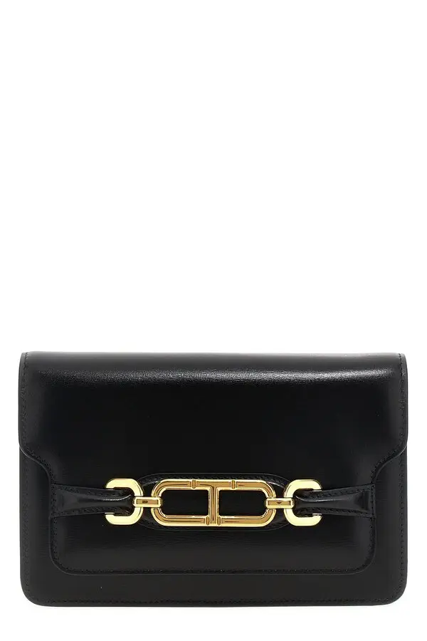 TOM FORD Small Leather Crossbody Bag - Black