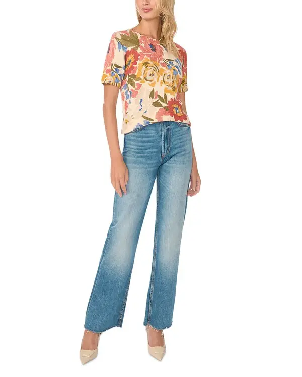 Vince Camuto Short Sleeve Crewneck Sweater