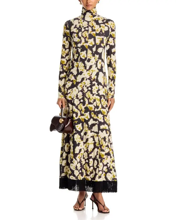 Cara Cara Troy Printed Turtleneck Dress