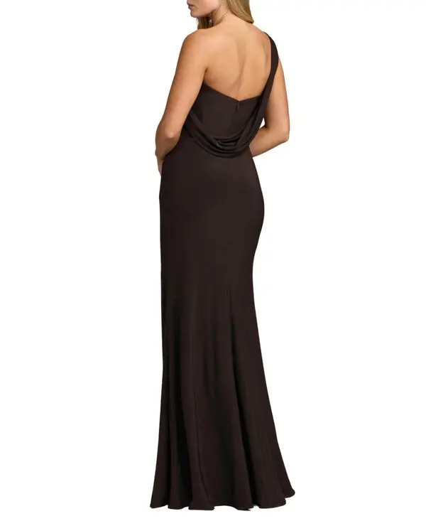 Mac Duggal One Shoulder Embellished Jersey Gown