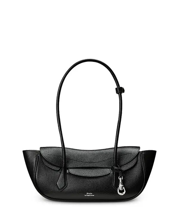 Polo Ralph Lauren Small Leather Shoulder Bag - Black