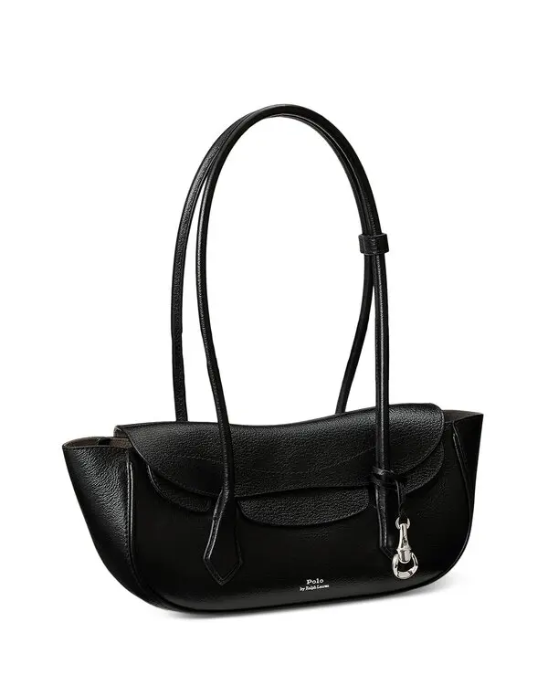 Polo Ralph Lauren Small Leather Shoulder Bag - Black