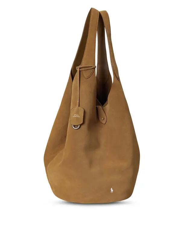 Polo Ralph Lauren Polo Play Large Suede Tote Bag - Brown