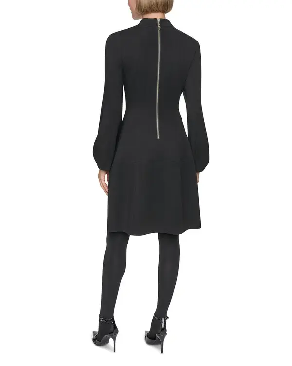 Sonia Rykiel Paris Domino Embellished Collar Long Sleeve Dress