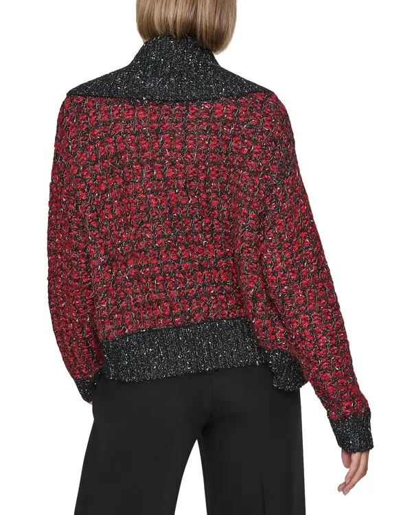 Sonia Rykiel Paris Tweed Zip Front Sweater Jacket