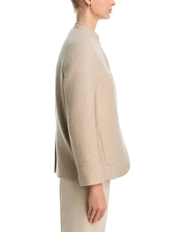 Eleventy Cashmere & Silk Mandarin Collar Jacket