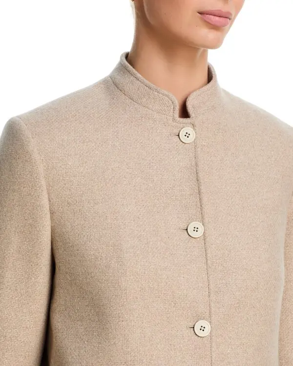 Eleventy Cashmere & Silk Mandarin Collar Jacket