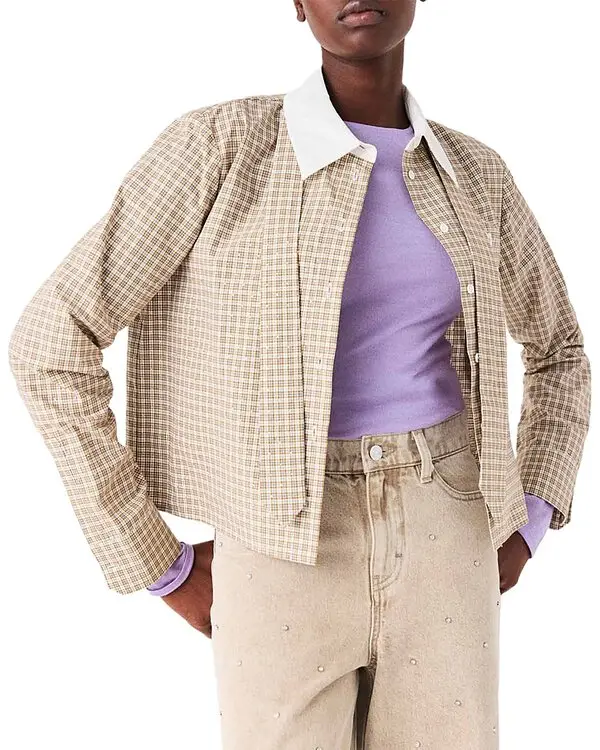 Maje Citilou Cotton Embellished Shirt