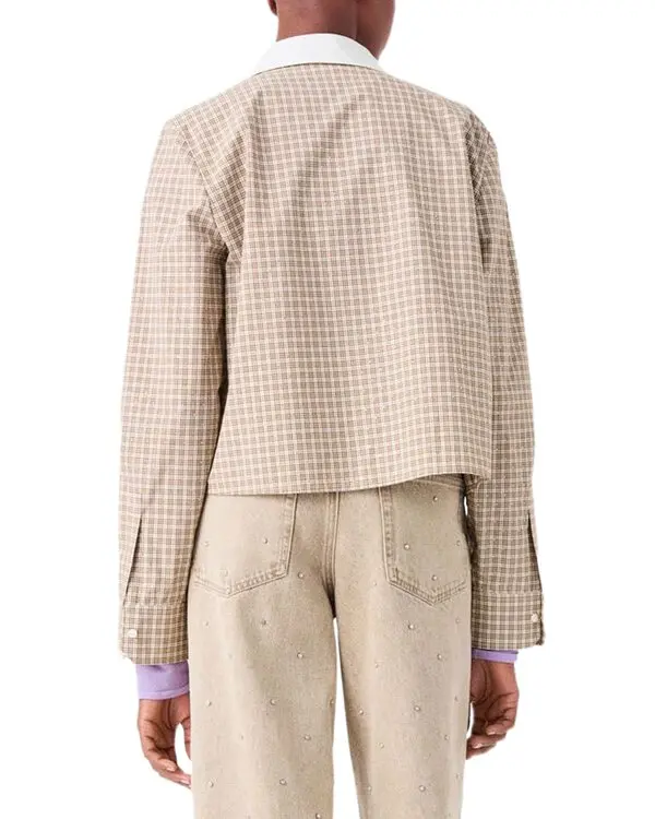 Maje Citilou Cotton Embellished Shirt