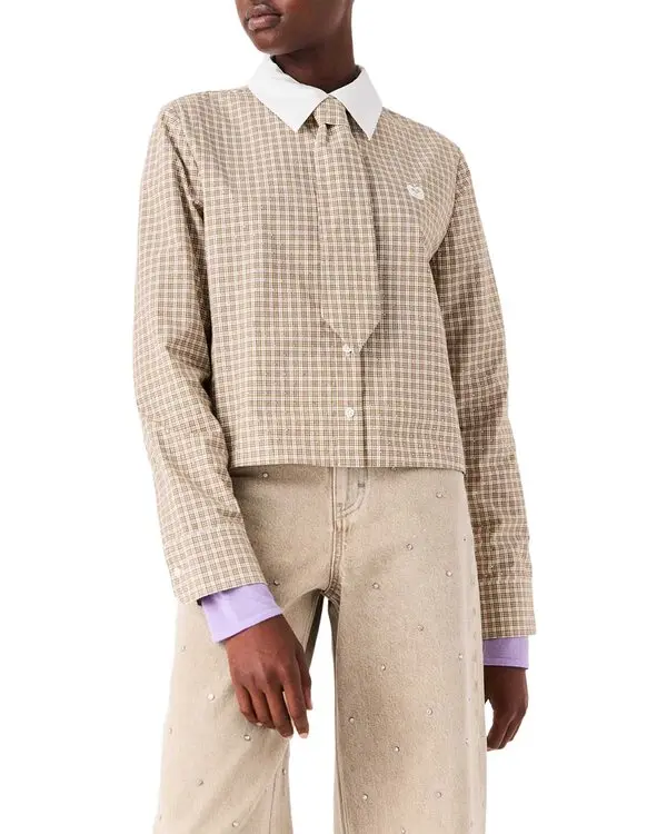 Maje Citilou Cotton Embellished Shirt