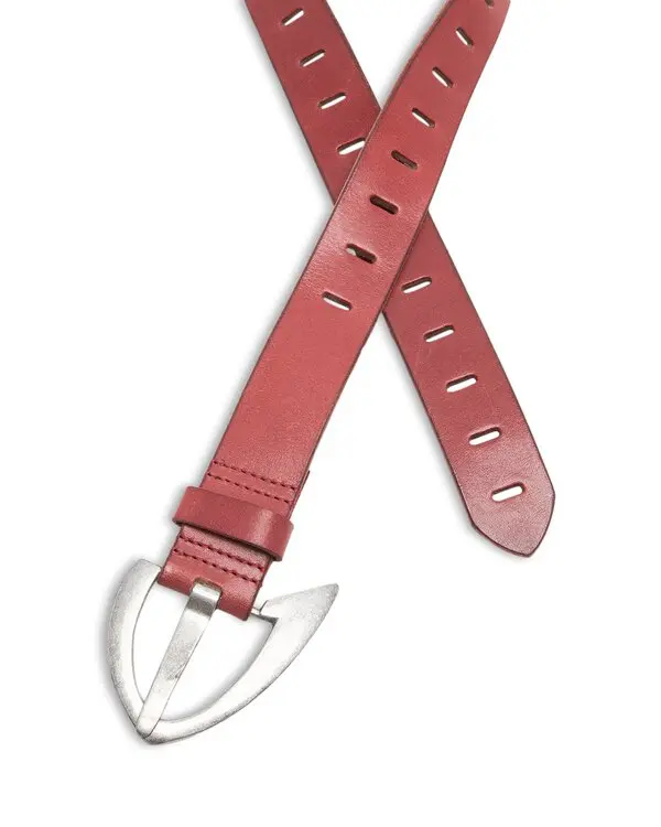 Free People We The Free Noa Leather Belt - Crimson