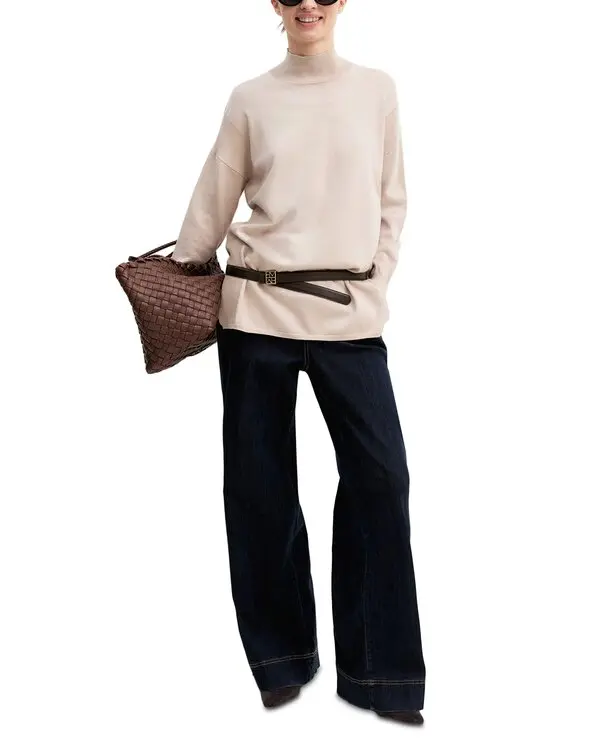 EMME Emmlonza Mock Neck Tunic Sweater