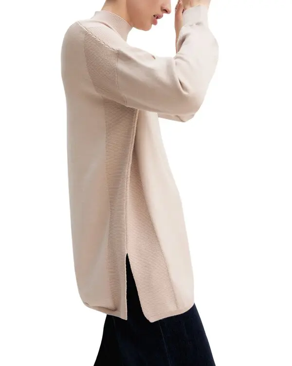 EMME Emmlonza Mock Neck Tunic Sweater
